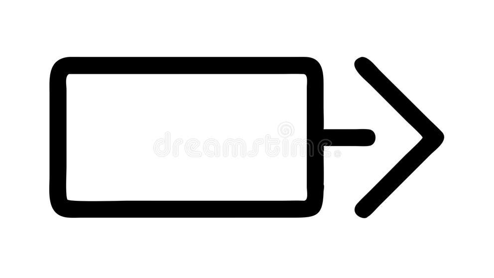Rectangular Connector Outline Vector Icon Illustration, Vector Design ...