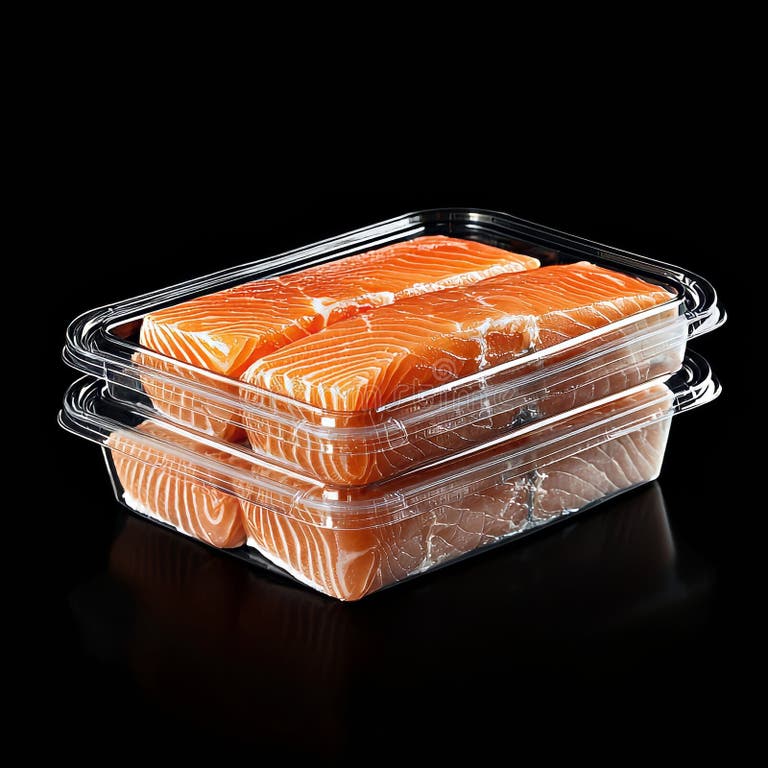 Rectangular Containers Made from Clear Plastic Stock Photo - Image of ...