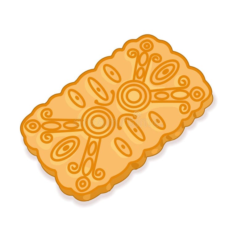 Rectangular Cookies. View from Above. Isolated Vector Illustration ...