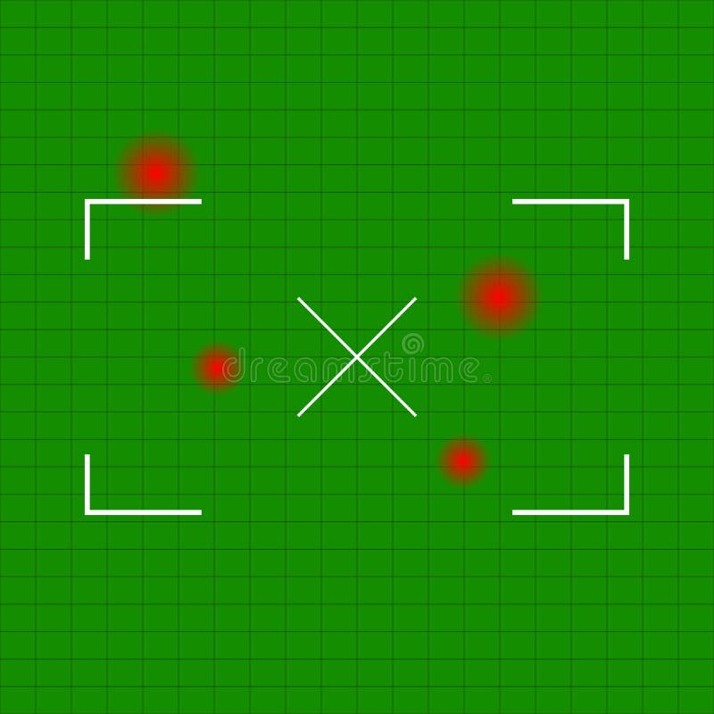 Rectangular Crosshair, Target Mark with Cross at the Middle Stock ...
