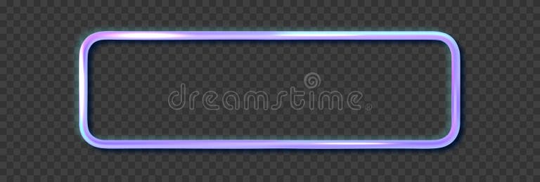 Rectangular Crystal Refraction Border. Holographic Reflections Frame ...