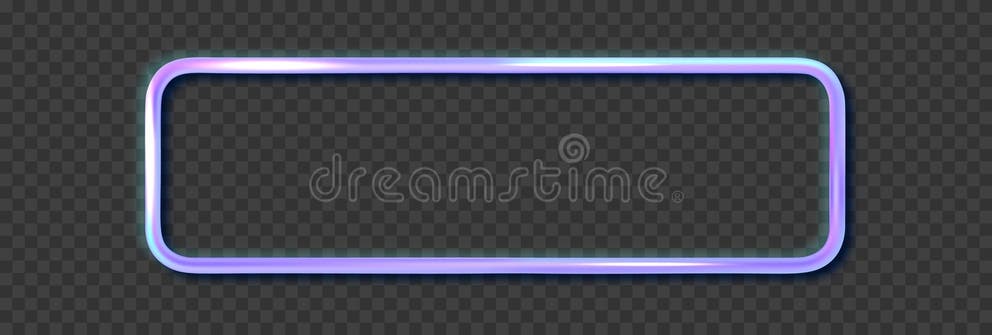 Rectangular Crystal Refraction Border. Holographic Reflections Frame ...