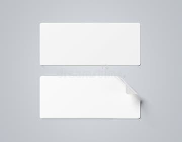 Rectangular White Sticker Mockup Stock Illustrations – 1,002 ...