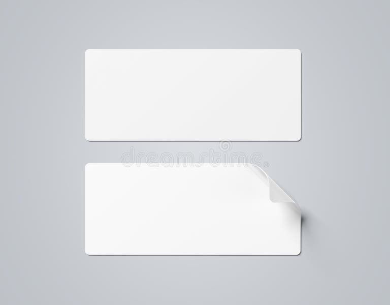 Rectangular White Sticker Mockup Stock Illustrations – 744 Rectangular ...