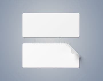 Rectangular White Sticker Mockup Stock Illustrations – 559 Rectangular ...