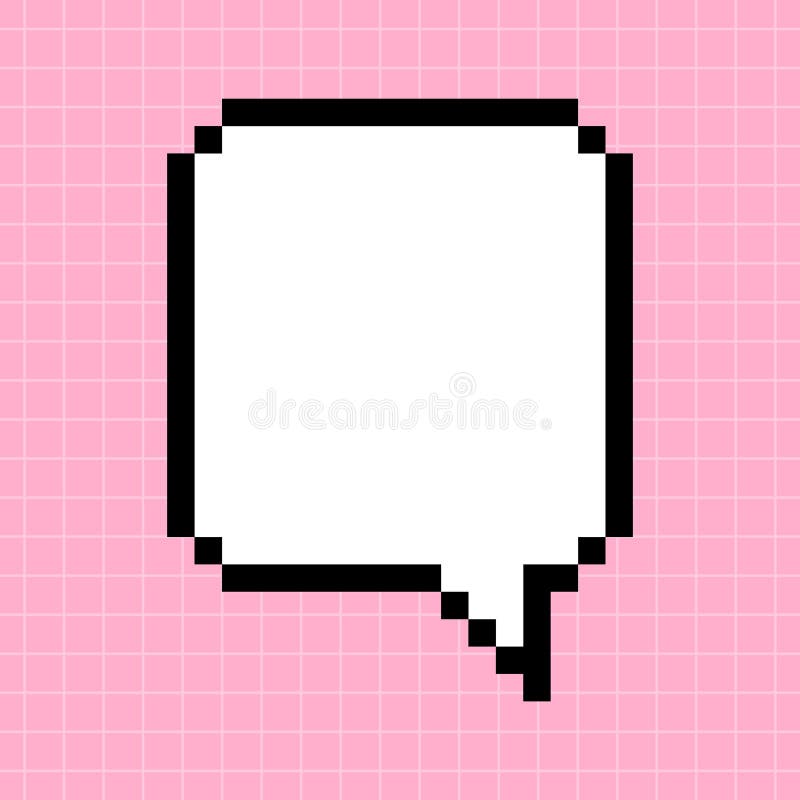 Rectangular Cute Horizontal Frame in the Shape of a Pixelated Dialog ...