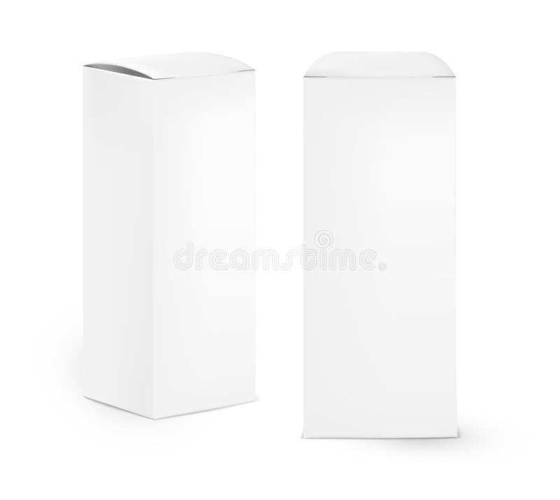 Rectangular 3d Blank Cosmetic Boxes Mockup. High Detailed Realistic ...