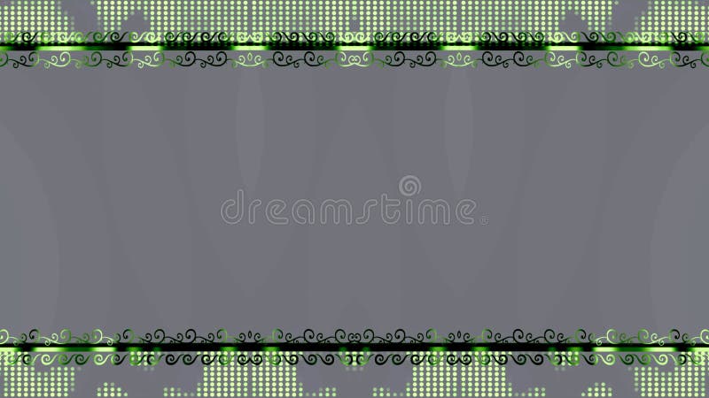 Rectangular, Decorated with Neon Dots, Glowing Green, Square Frame ...