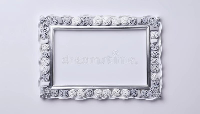 Rectangular Decorative Frame Featuring Intricate Swirl Patterns in ...