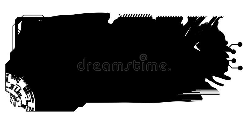 Rectangular Design Clipart in Tech Style Isolated on White. Short Tech ...