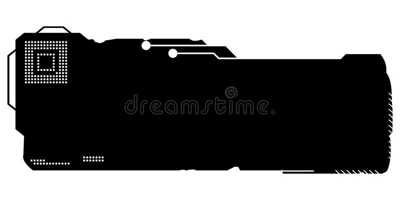Rectangular Design Clipart in Tech Style Isolated on White. Short Tech ...
