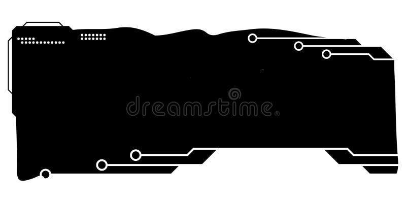 Rectangular Design Clipart in Tech Style Isolated on White. Short Tech ...