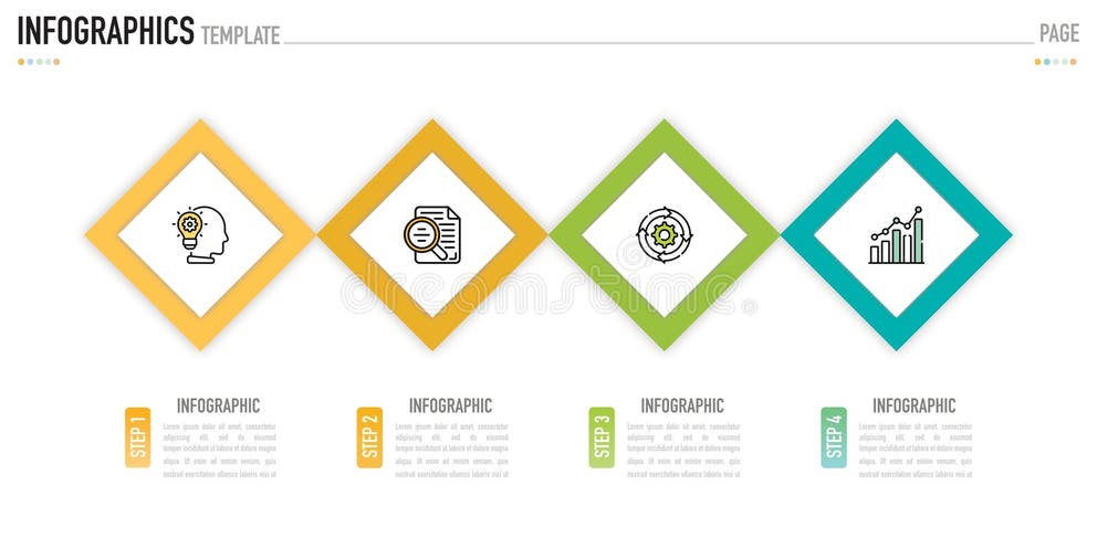 Rectangular or Diamond Infographic for Business Presentation Stock ...
