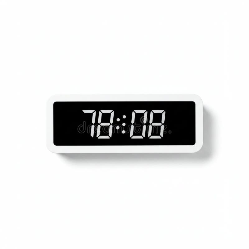 Rectangular Digital Clock Displaying the Time "78:08" on a Black Screen ...