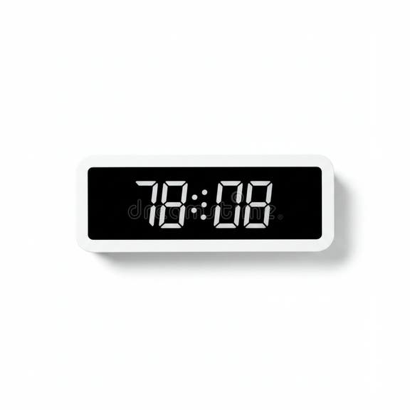 Rectangular Digital Clock Displaying the Time "78:08" on a Black Screen ...