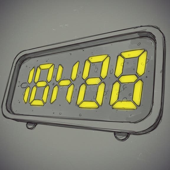 Rectangular Digital Clock with a Gray Case, Displaying the Time "18:88 ...