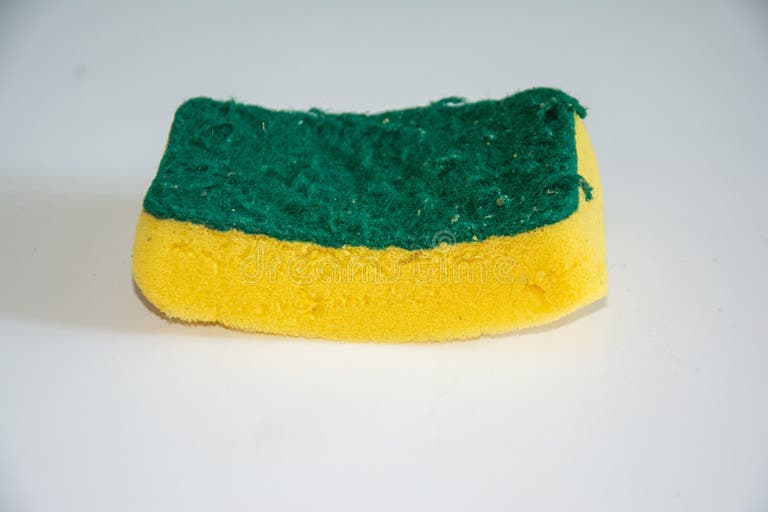 Yellow Green Sponge Blocks Placed on a Pure White Background, with ...