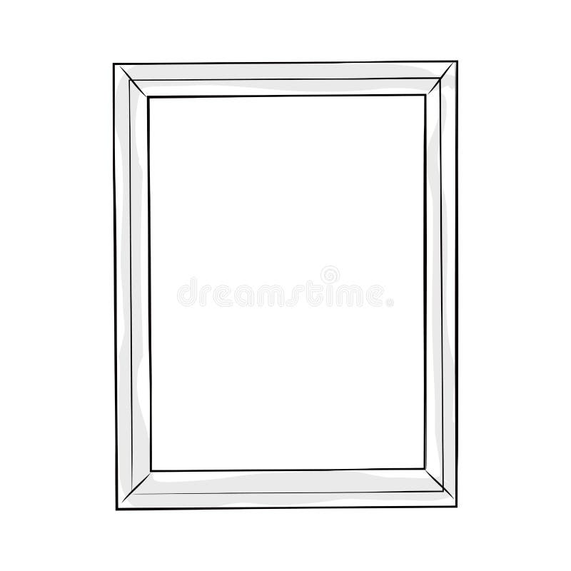 Rectangular Doodle Line Art Frame Vector Stock Vector - Illustration of ...