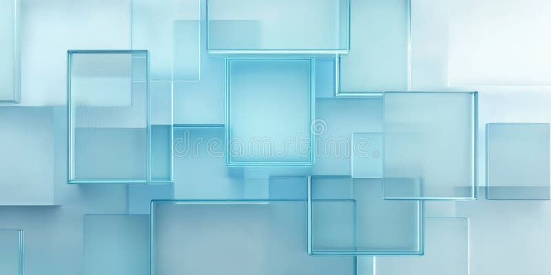 Rectangular Elements Made of Frosted Glass Stock Photo - Image of blank ...