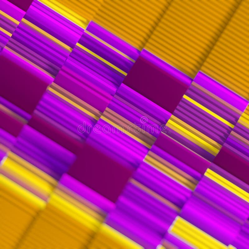 Rectangular Elements Pushed Up by Waves. 3d Rendering Trendy Background ...