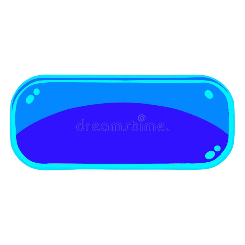 Rectangular Elongated Blue Button, Vector Stock Vector - Illustration ...
