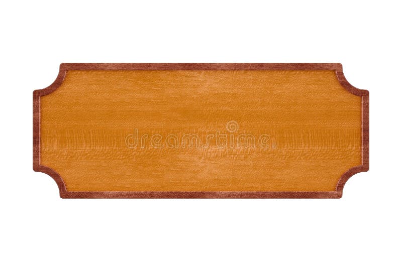 Rectangular Empty, Blank Wood Sign, Board or Plaque with Dark Wood ...