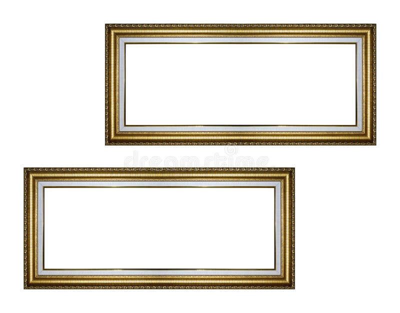440 Vintage Gold Frame Classic Photos Antique Rectangular Picture Stock ...