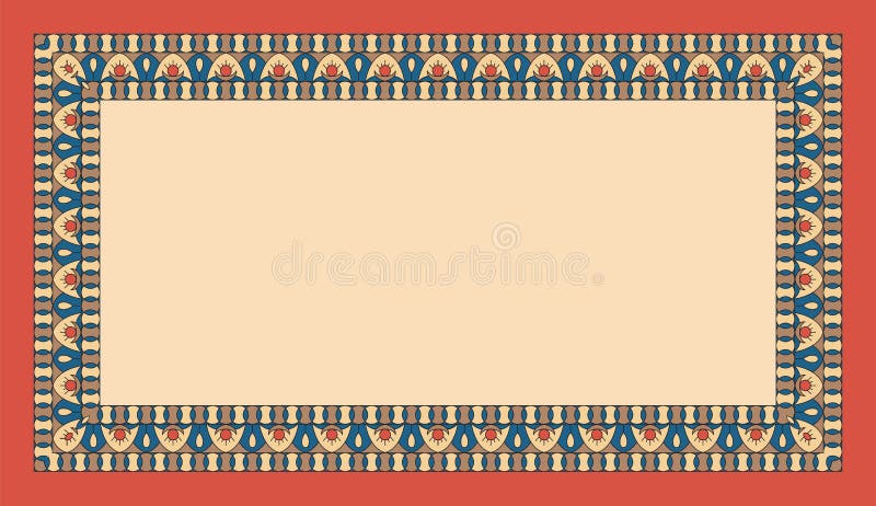 Rectangular Ethnic Frame. Empty Space for Your Text. Vintage Poster ...