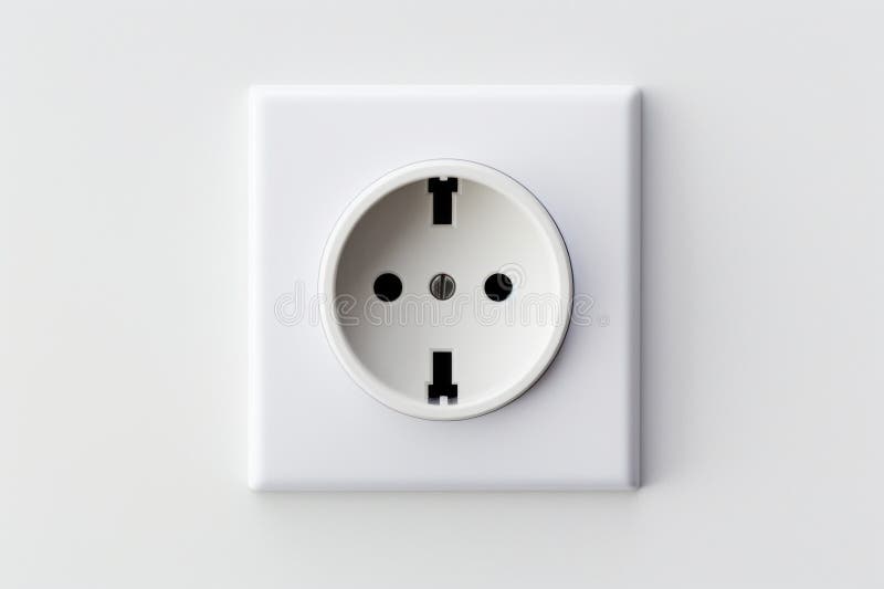 Rectangular European Socket Wall. Generate Ai Stock Illustration ...