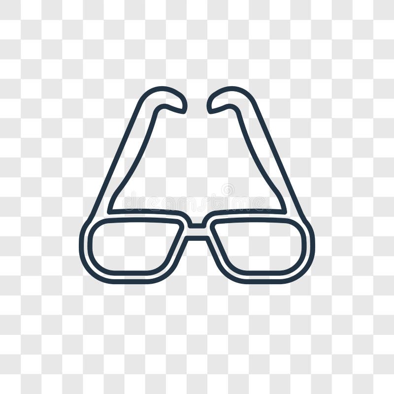 Rectangular Eyeglass Frame Concept Vector Linear Icon Isolated O Stock ...