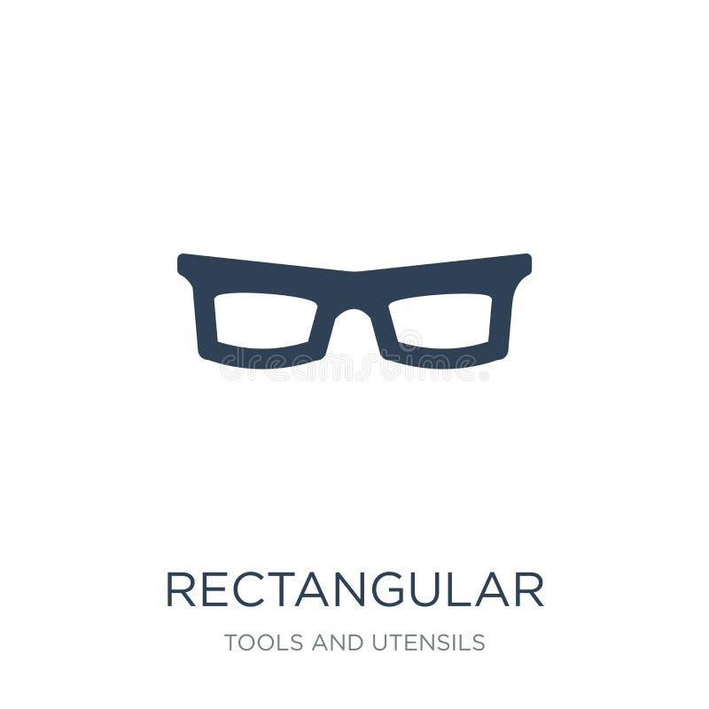Rectangular Eyeglass Frame Icon in Different Style Vector Illustration ...