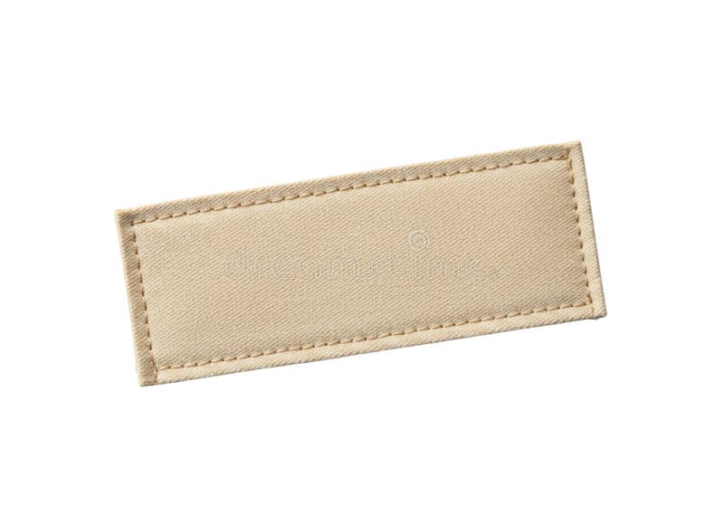 Rectangular Fabric Label Featuring a Stitched Border, Suitable for ...