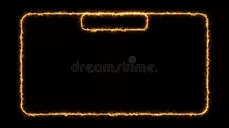 Rectangular Fire Effect Animation Stock Video - Video of cool, isolated ...