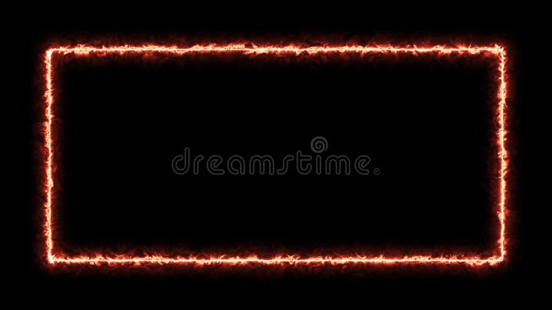 Rectangular Fire Effect Animation Resolution 4K Stock Footage - Video ...