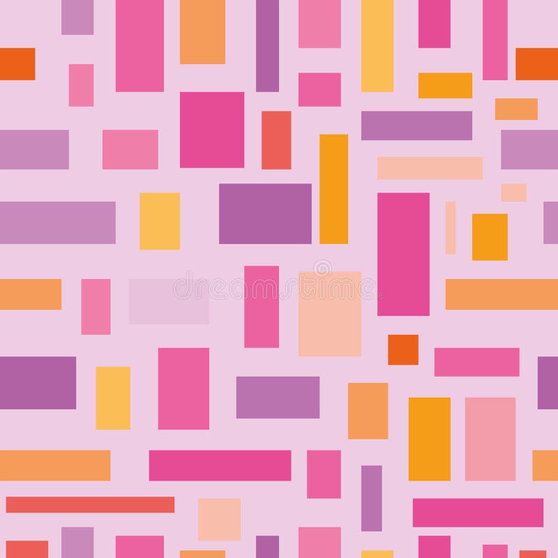 Rectangular Flat Geometric Shape Background Seamless Stock Illustration ...