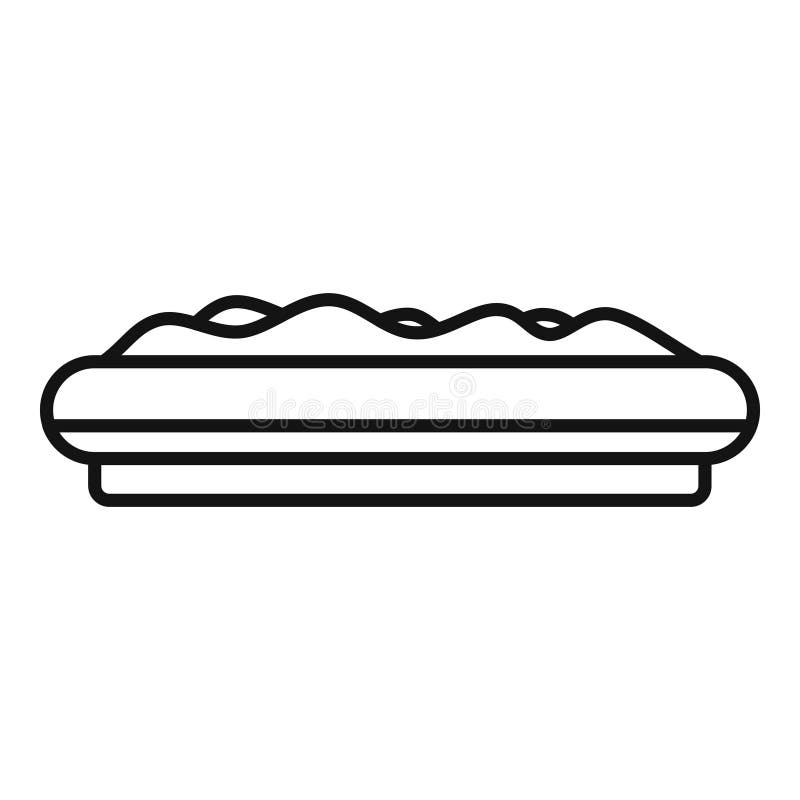 Rectangular Flower Pot with Soil for Planting Flowers Outline Icon ...