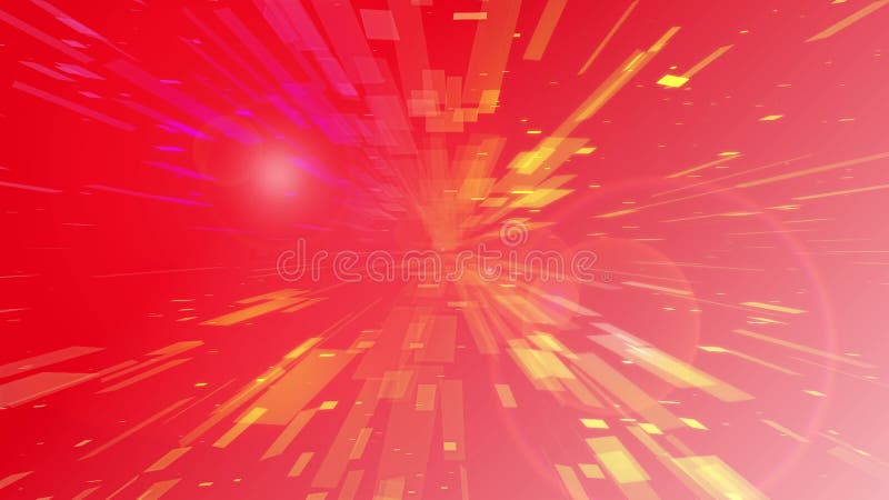 Rectangular Flying Particles Top and Bottom Pattern on Red Background ...
