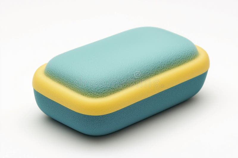 Rectangular Foam Object with Rounded Corners Featuring a Yellow Base ...