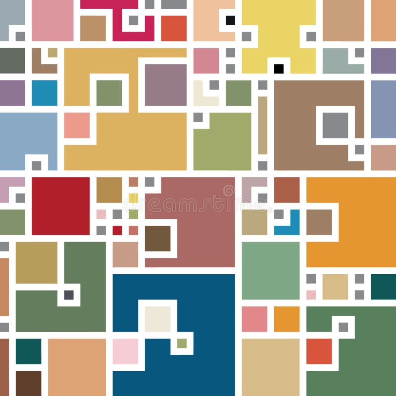 Rectangular Grid Random Repeated and Rotated, Overlapping Stock ...