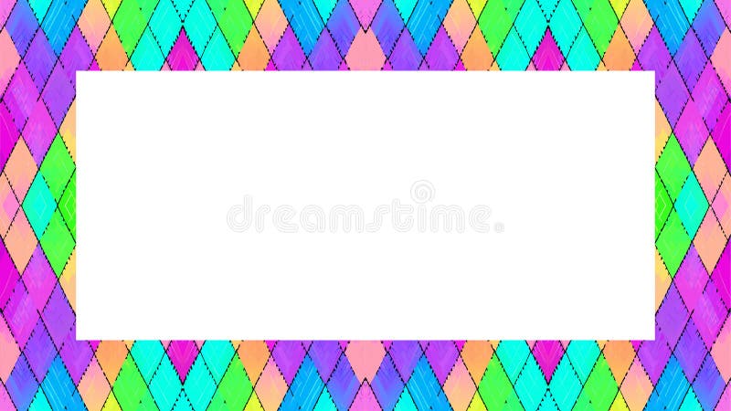 Rectangular Frame with Abstract Rainbow Pattern Stock Illustration ...