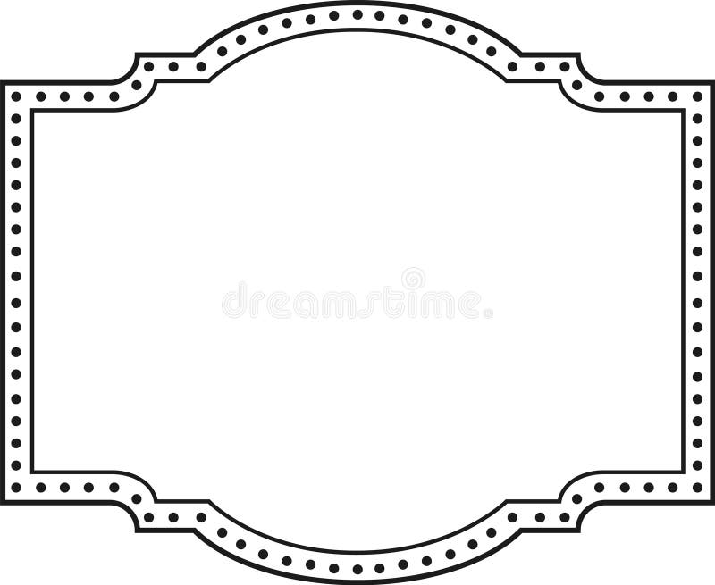Rectangular Frame Boasting Dotted Lines Along Its Edges and Elegant ...
