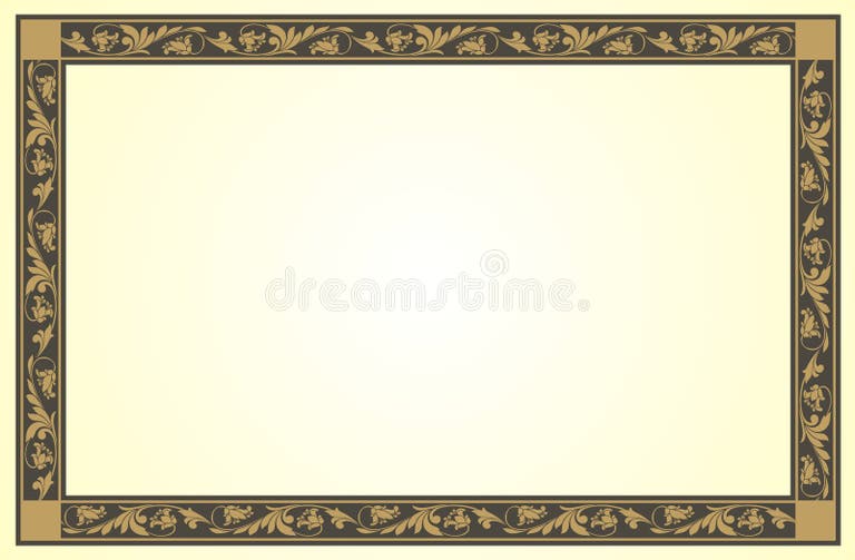 A Rectangular Frame Border in the Shape of a Creeping Flower, Suitable ...