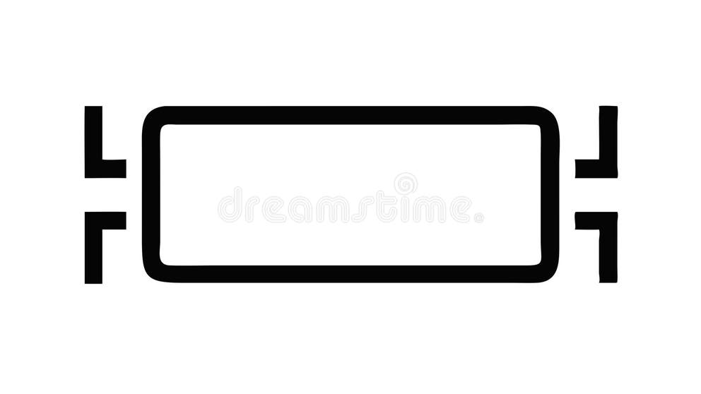 Rectangular Frame with Brackets, Indicates Selection or Focus Area ...