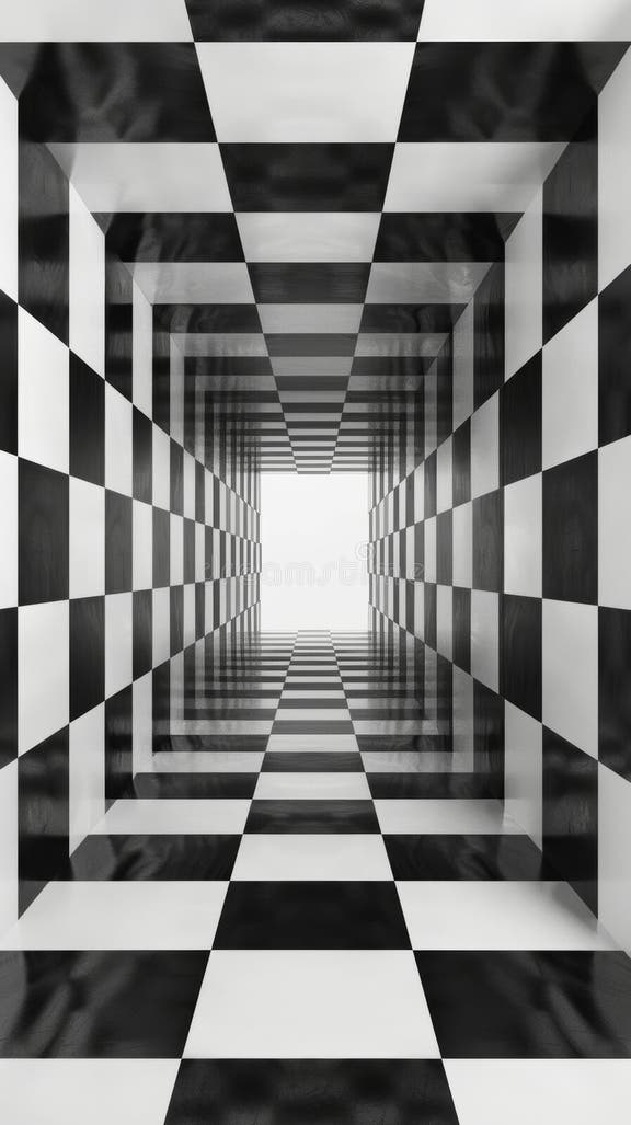 A Rectangular Frame with a Checkerboard Pattern in Shades of Black and ...