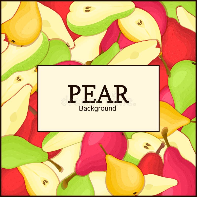 The Rectangular Frame on Color Pears Background. Vector Card ...