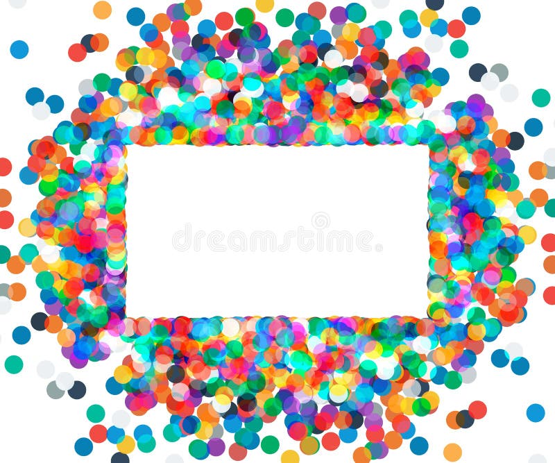 Rectangular Frame of Colored Confetti Stock Image - Image of holiday ...