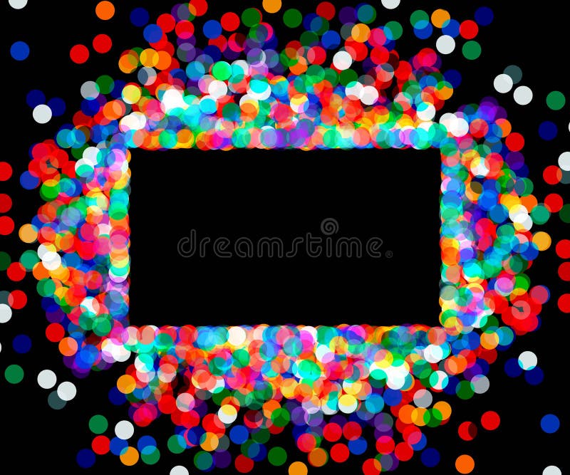 Rectangular Frame of Colored Confetti Stock Image - Image of colorful ...