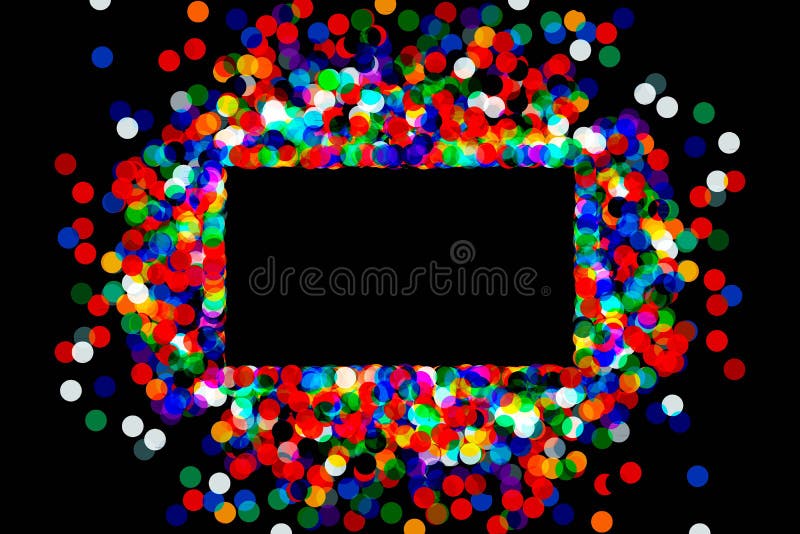 Rectangular Frame with Confetti Stock Vector - Illustration of ...
