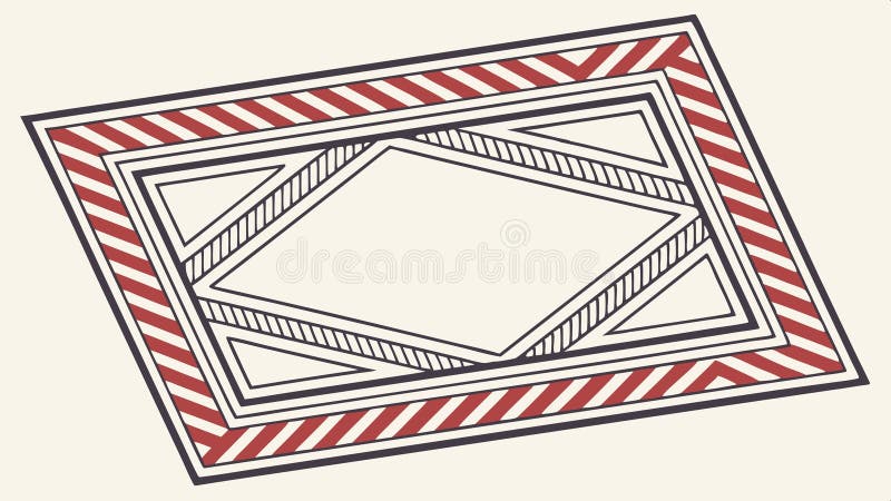 Rectangular Frame with Decorative Border Ornamental Design Vector ...