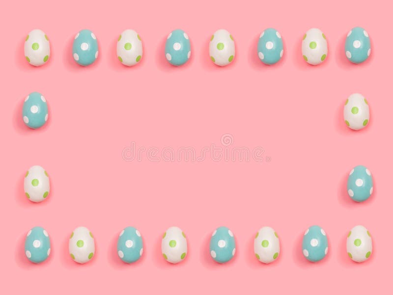 Rectangular Frame of Easter Eggs Stock Illustration - Illustration of ...